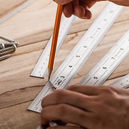 Mr. Pen- Machinist Ruler, 4 Pack (6, 8, 12, 14 inch), Metric Ruler ...