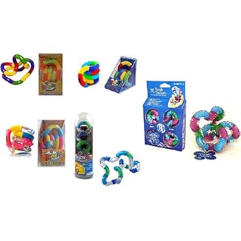 Amazon.com: Set of 3 Assorted Tangle Jr. Fidget Toys - Fuzzy, Metallic ...