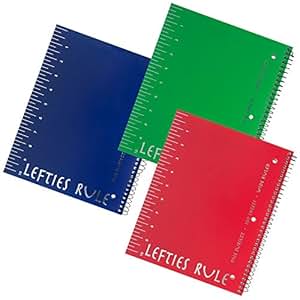 Amazon.com: Lefties Rule Left Handed Wide Ruled Notebook, Set of 3 ...