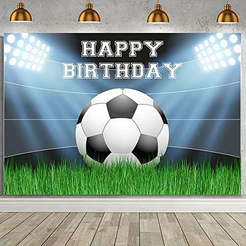 AIBIIN Soccer Birthday Party Backdrop Soccer Field Photo Background ...