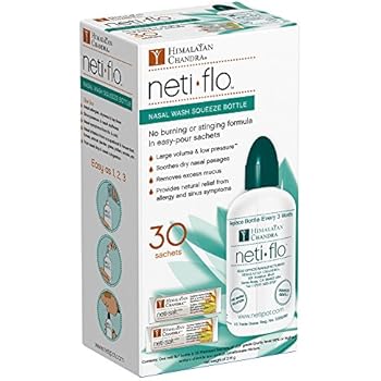 Amazon.com: Himalayan Neti Flo Nasal Wash Bottle with 30 Sachets, 10 ...
