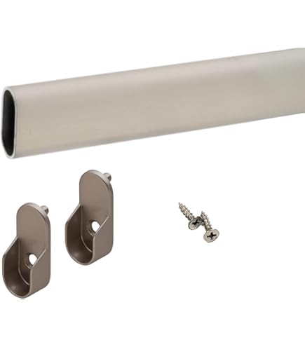 California Closet Hardware Aluinu Oval Closet Wardrobe Rod Tube Choose ...