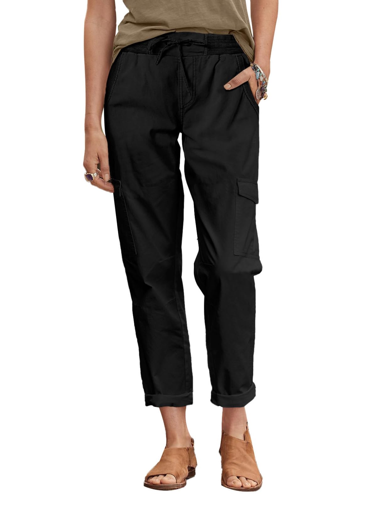 Dokotoo Womens Cargo Pants for Girls Baggy High Waisted Fashion 2023 ...