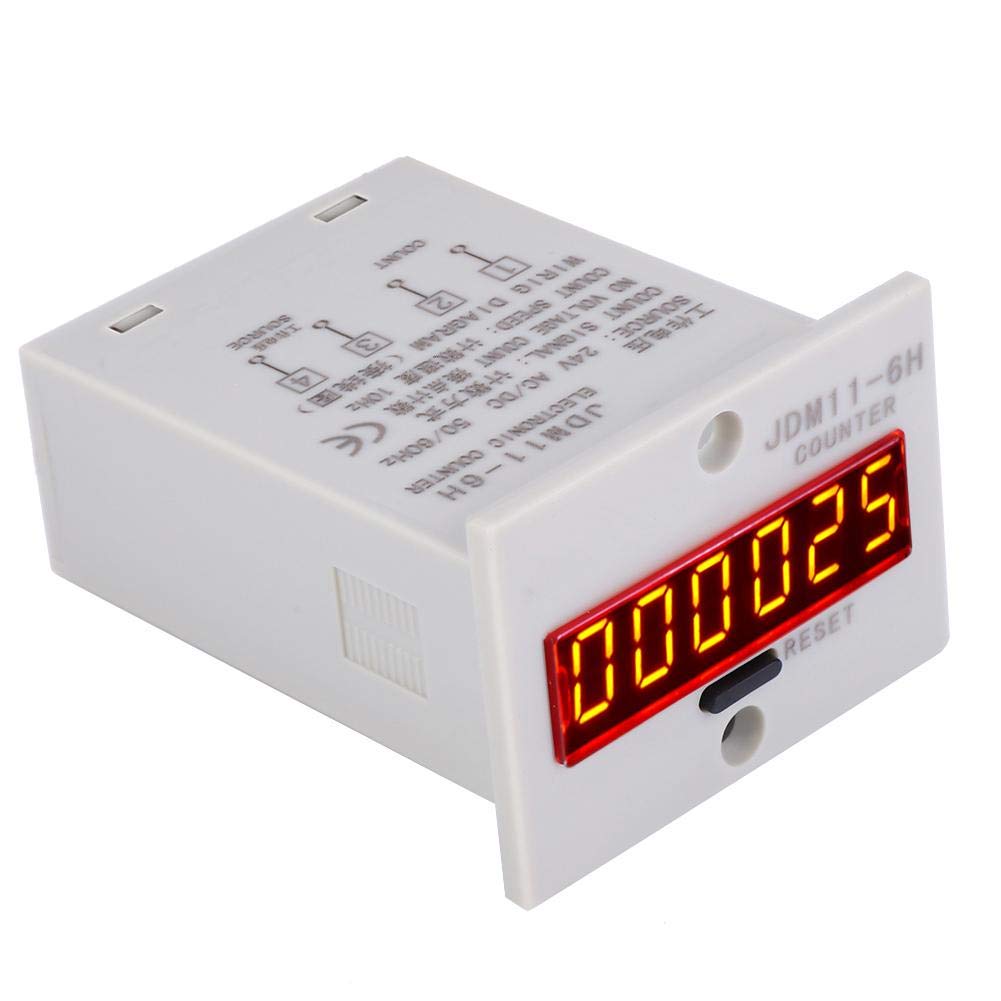 6 Digits Electronic Counter, 0-999999 Counting Range LED Digital ...