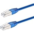Amazon.com: Monoprice Cat6A 2ft Blue Patch Cable Double Shielded (S/FTP ...