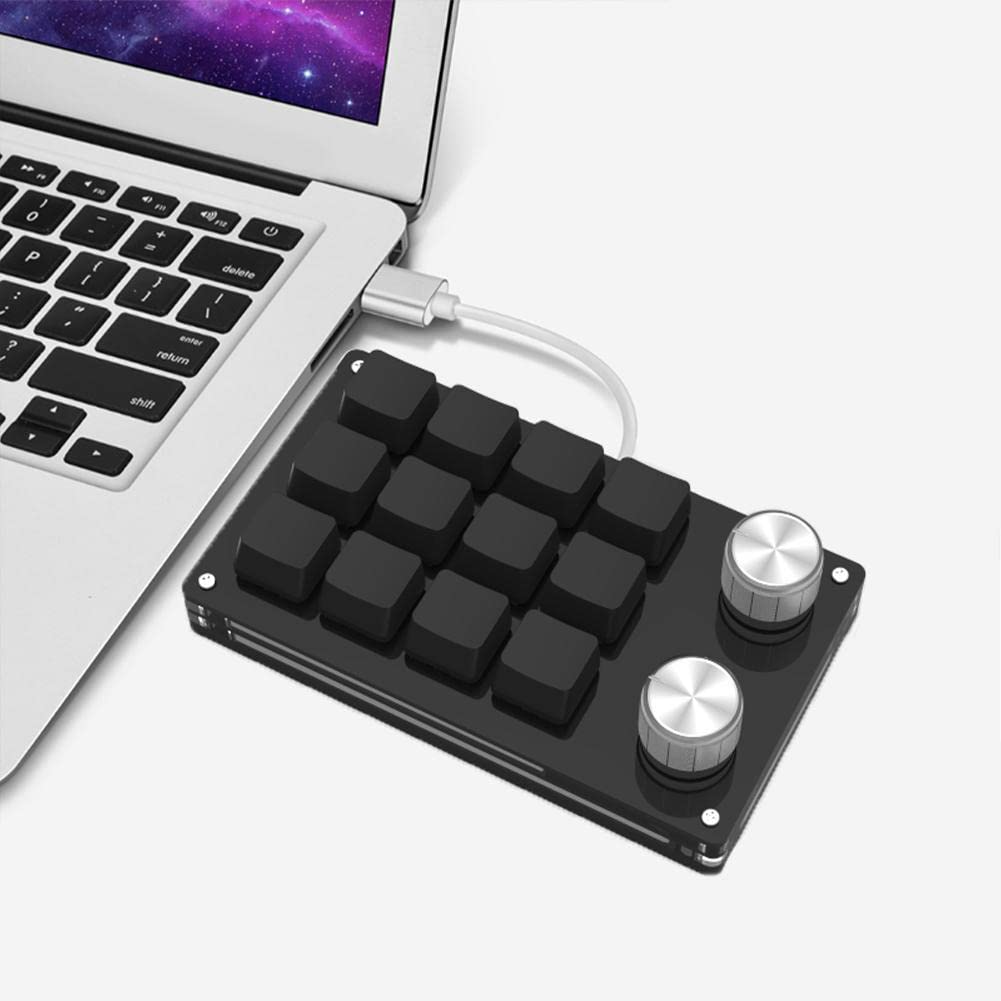 Mua 12 Keys Mini Keyboard with 2 Knobs Mechanical Keyboard One Hand DIY ...
