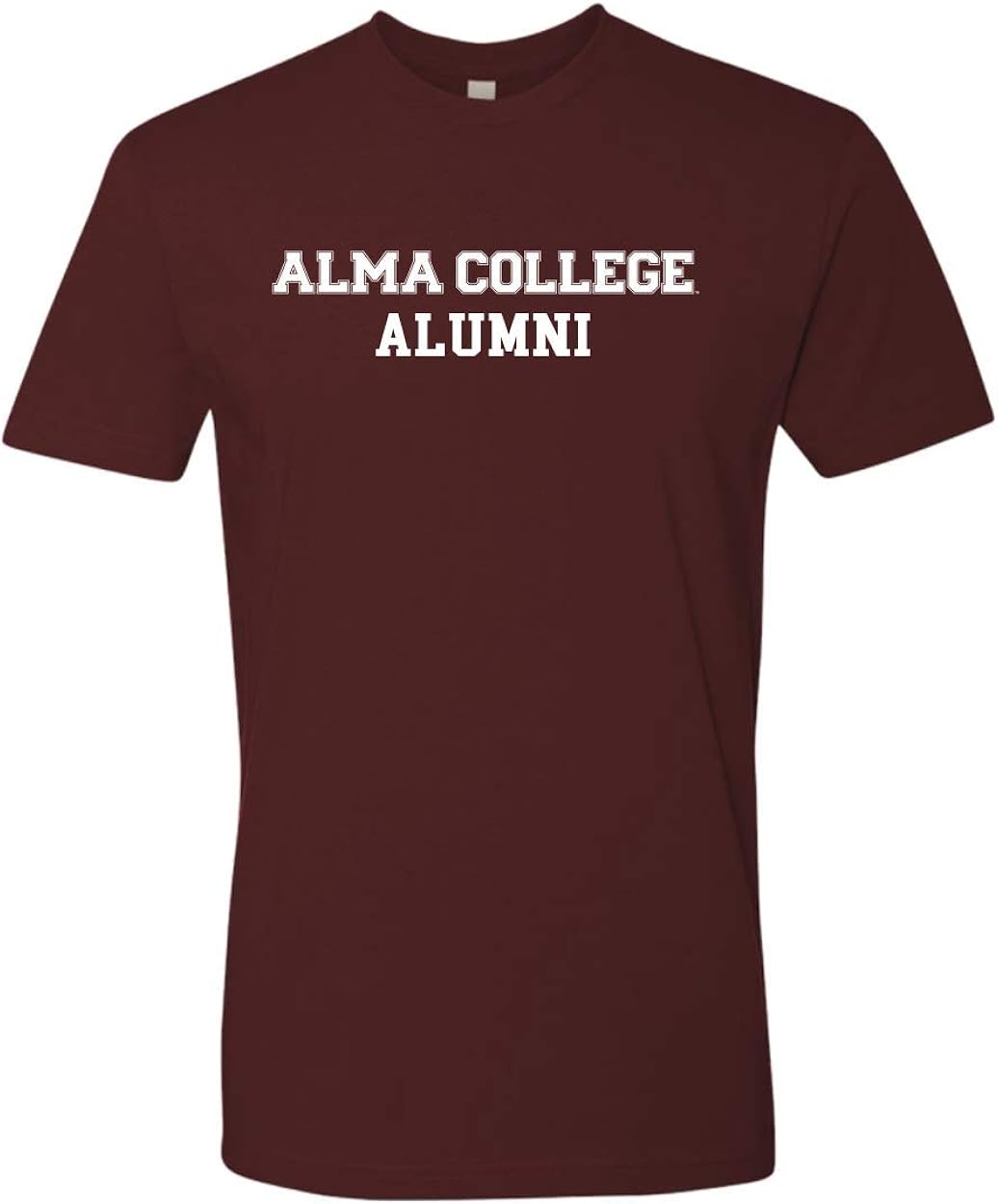 Amazon.com: Premium Alma College Alumni 1 Color Text Adult T-Shirt ...