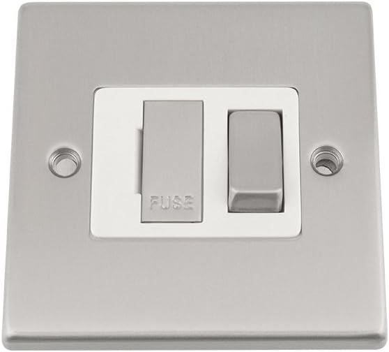 Fused Switch – Satin Matt Chrome Square – White Insert Metal Rocker ...