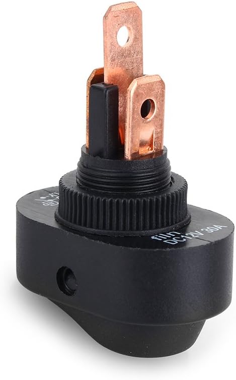 Round Rocker Switch 3pins 12V 30A Rocker SPST Toggle Blue LED Boat ...