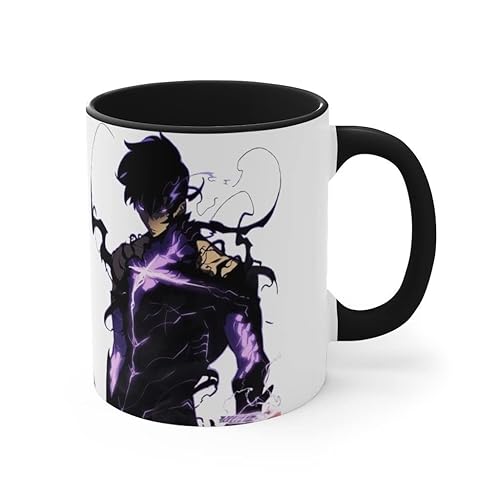 Sung Jin Woo Solo Leveling Accent Ceramics Coffee Mug 11 oz, Anime Mug ...