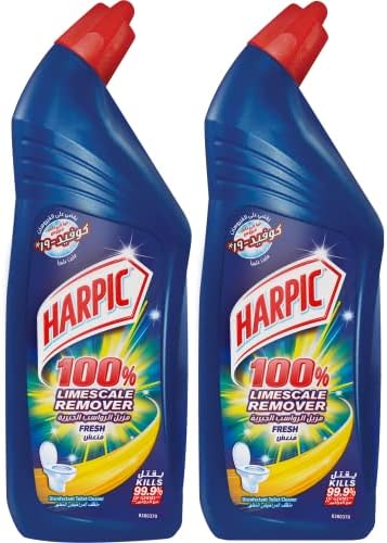 Harpic lemon toilet cleaner, 100% limescale remover, 450ml - pack of 2 ...