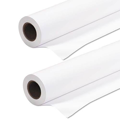 2 Pack 36-inch x 500-foot Untaped Engineering Copier Plotter Paper, 3 ...