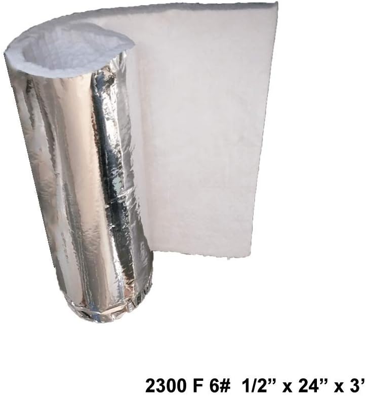 Amazon.com: Aluminium Foil Faced Ceramic Fiber Blanket 6# Density 2300F ...