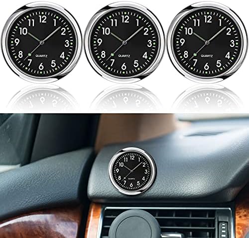 سعر 3 Pieces Car Mini Clock Car Dashboard Clocks Luminous Car Clock ...