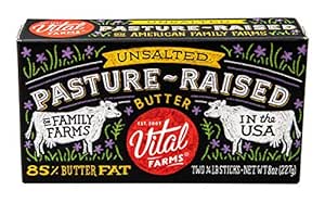 Vital Farms Alfresco Butter, Unsalted, 8 oz: Amazon.com: Grocery ...