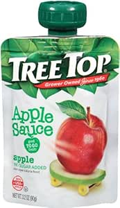 Tree Top, Applesauce Pouches, 38.4 Oz, Pack of 4: Amazon.com: Grocery ...