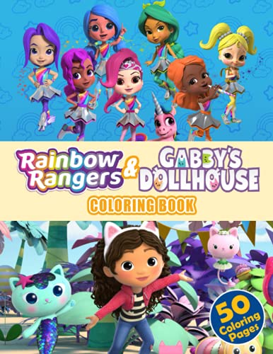 Buy Rainbow Rangers & Gabby's Dollhouse Coloring Book: Awesome Premium ...