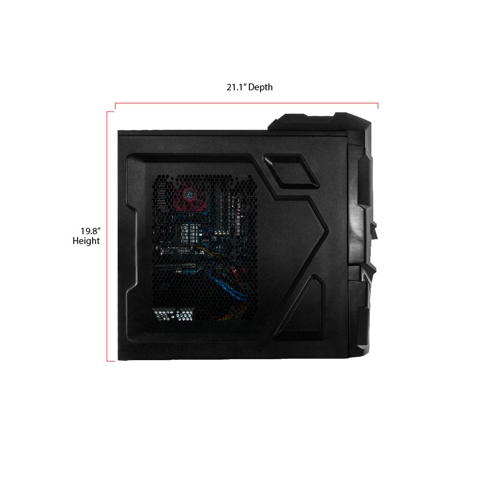 CybertronPC Shockwave GM1213H Desktop (Black/Red) : Amazon.com.mx ...
