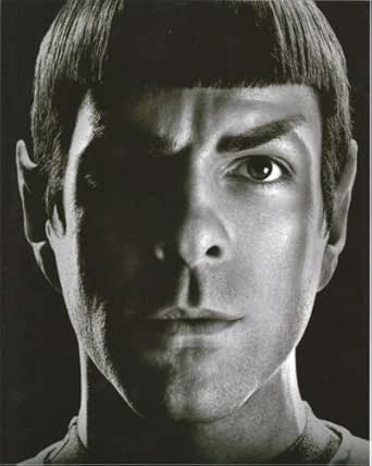 Zachary Quinto as Spock in Star Trek close up with serious look black ...