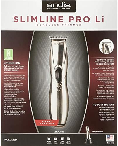 Andis - D-8, Slim-Line Pro Li Cord/Cordless Rechargeable T-Blade ...