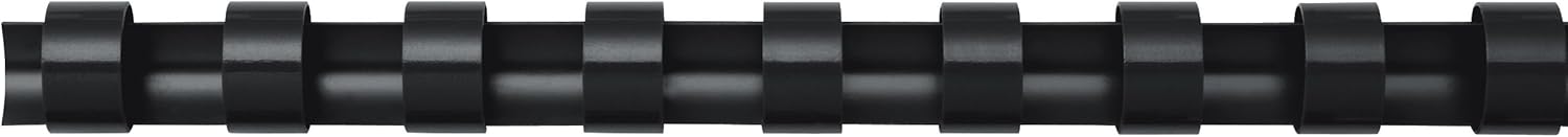 Fellowes A4 8 mm Plastic Binding Combs for Comb Binding Machine, Binds 21 to 40 Pages, Black ...
