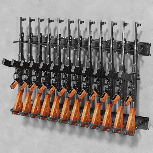 JBBTOOL Adjustable Gun Rack, Heavy Duty Wall Mount, Holds Up to 160 Lbs ...