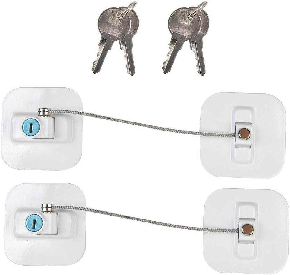 1 Pair of Refrigerator Door Lock Kids Window Security Lock Cabinet Lock ...
