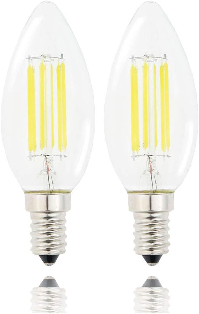 Lamsky E14 LED Filament Candle Shape Light Bulb, E14 European Base Bulb ...