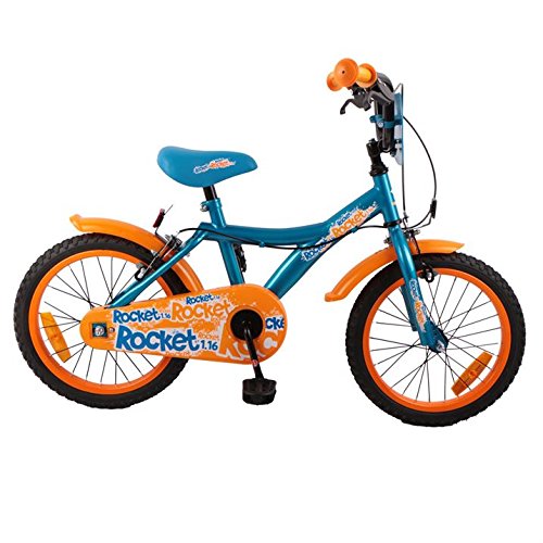 Cosmic Rocket Kids Bike - 16" Wheels (Blue/Orange): Amazon.co.uk ...