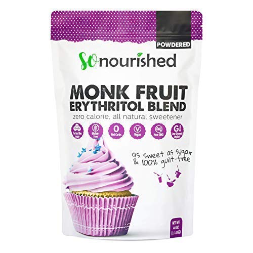 MonkSweet Plus - 5 lb bag - Monk Fruit, Stevia & Erythritol Blend NonGMO Low Carb Sweetener ...