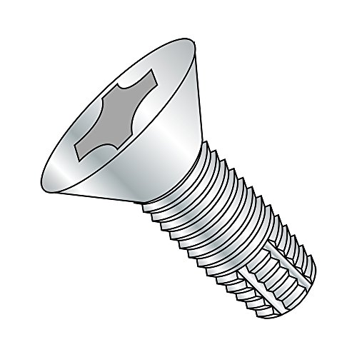 Steel Thread Cutting Screw, Zinc Plated, 82 Degree Flat Head, Phillips ...