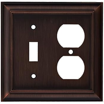 allen + roth 2-Gang Antique Brass Combination Metal Wall Plate- 0140798 ...