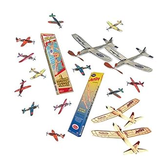 Guillows, PowerProp Balsa Wood Airplanes Pack Jetfire Gliders and Sky ...
