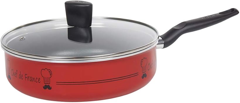 Tefal Essential Chef de France B3133202 Sauté Pan with Lid Red: Amazon ...