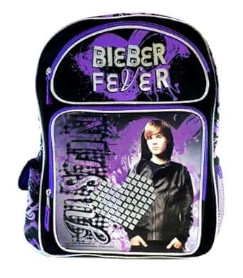 Amazon.com | Justin Bieber Large Backpack - Bieber Fever Backpack ...