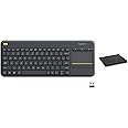 Amazon.com: Logitech K400 Plus Wireless Touch TV Keyboard with Built-in ...