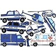 Amazon.com: Police Wall Decals Stickers Cars and Truck Decor for Boys ...