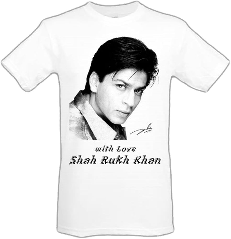 Shah Rukh Khan cotton T-shirt, size: S, M, L, XL, XXL : Amazon.co.uk