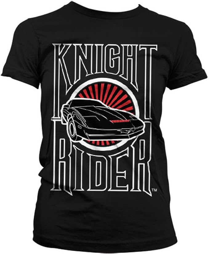 Knight Rider Offiziell Lizenzprodukt Sunset K.I.T.T. Damen T-Shirt ...
