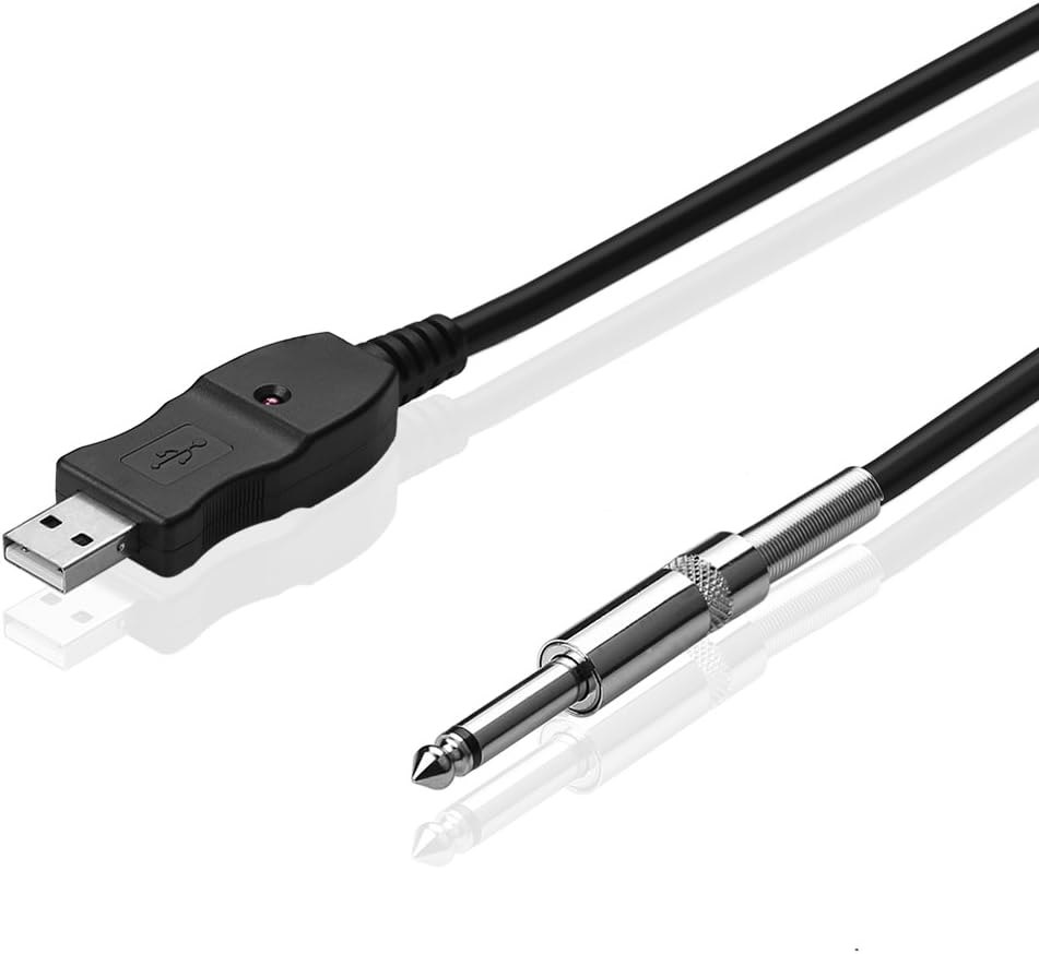 SIENOC Guitar Bass To USB Link Cable Instrument Cable Adapter for PC ...