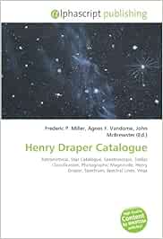 Henry Draper Catalogue: Astronomical, Star Catalogue, Spectroscopic ...