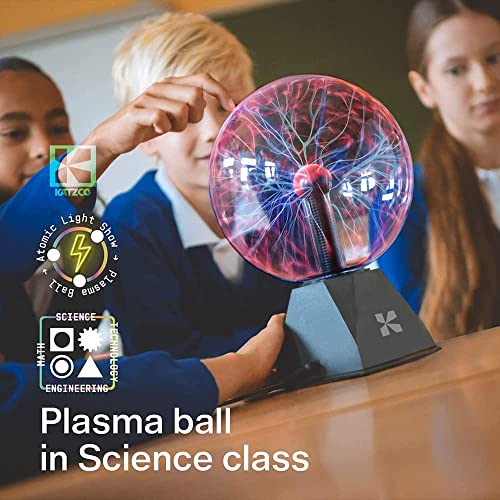 Katzco 7" Plasma Ball - Nebula Sphere, Thunder Lightning - Plug-in ...