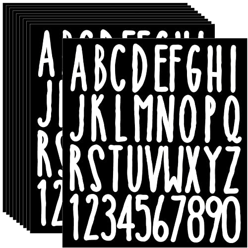 Waynoda 360 Pieces 10 Sheets Vinyl Letter Stickers Self-Adhesive ...