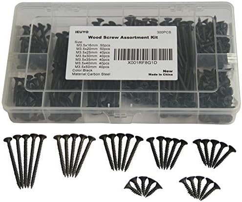 IEUYO Drywall Sheetrock Screw Wood Screw Assortment Kit, Bugle Head ...