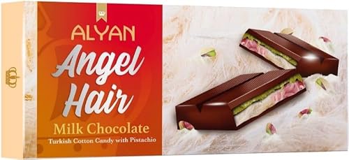 Alyan Angel Hair Milky Chocolate with Cotton Candy and Pistsachio 160 g ...