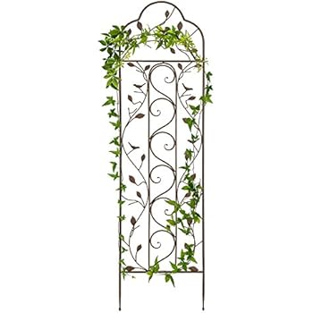 Amazon.com : Panacea Products 60" Black Narrow Trellis with Finial ...