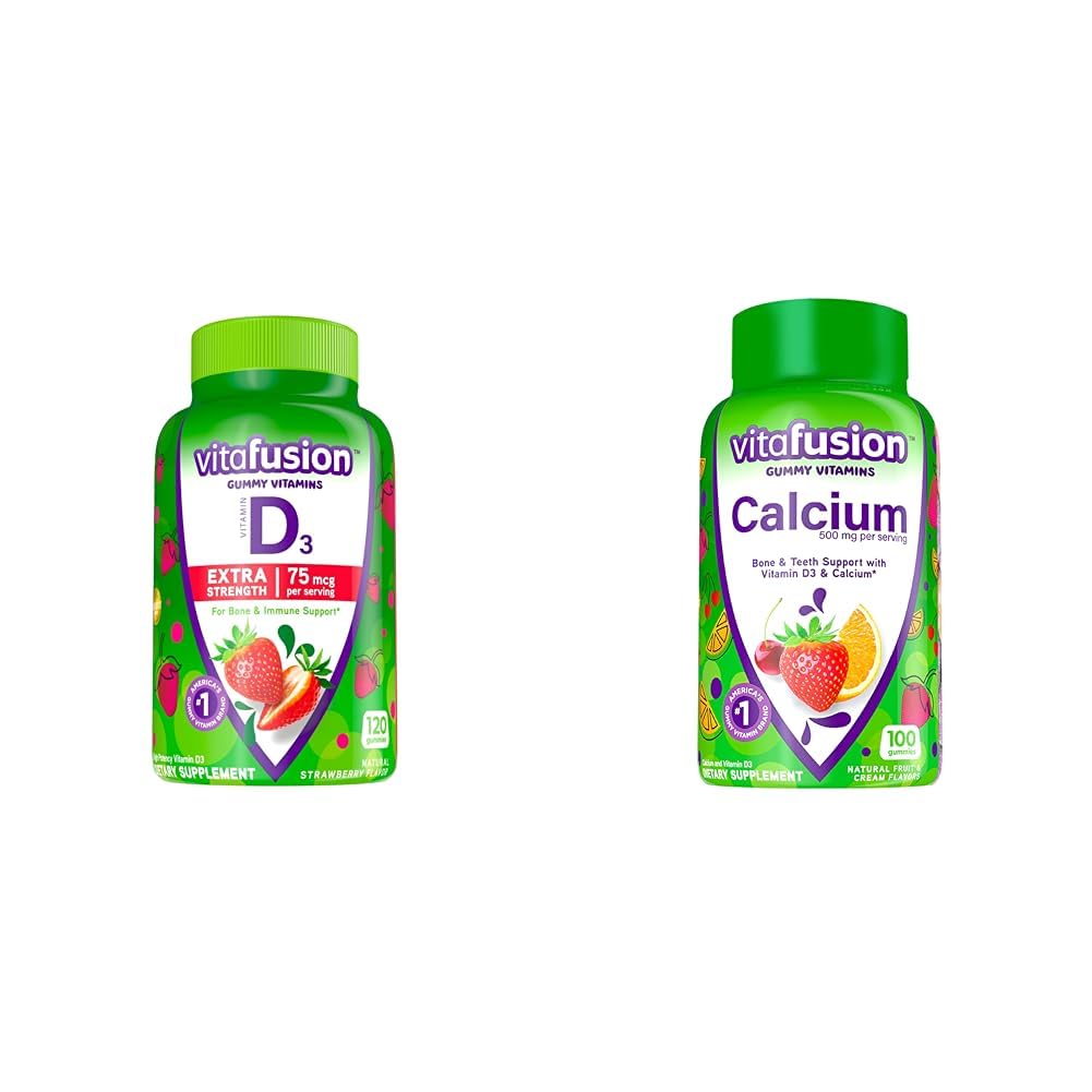 Mua Vitafusion Extra Strength Vitamin D3 Gummy & Chewable Calcium Gummy ...