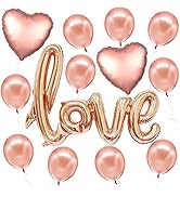 Amazon.com: Huge, Rose Gold Love Balloon Set - 36 Inch | Love Balloon ...