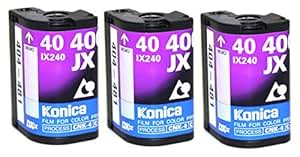 Amazon.com: 3 ROLLS KONICA 400 40 EXPOSURES IX240 APS ADVANTIX COLOR ...