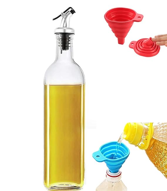 Buy 500ml Oil Dispenser for Kitchen - 500ml Glass Oil Bottle | Crystal ...
